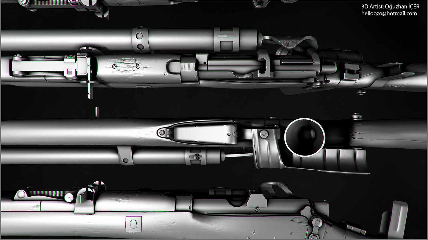 M1915 Howell Auto Rifle Grey - ZBrushCentral