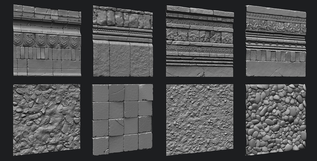 Zbrush Sculpt - Tileable Textures 04 - ZBrushCentral