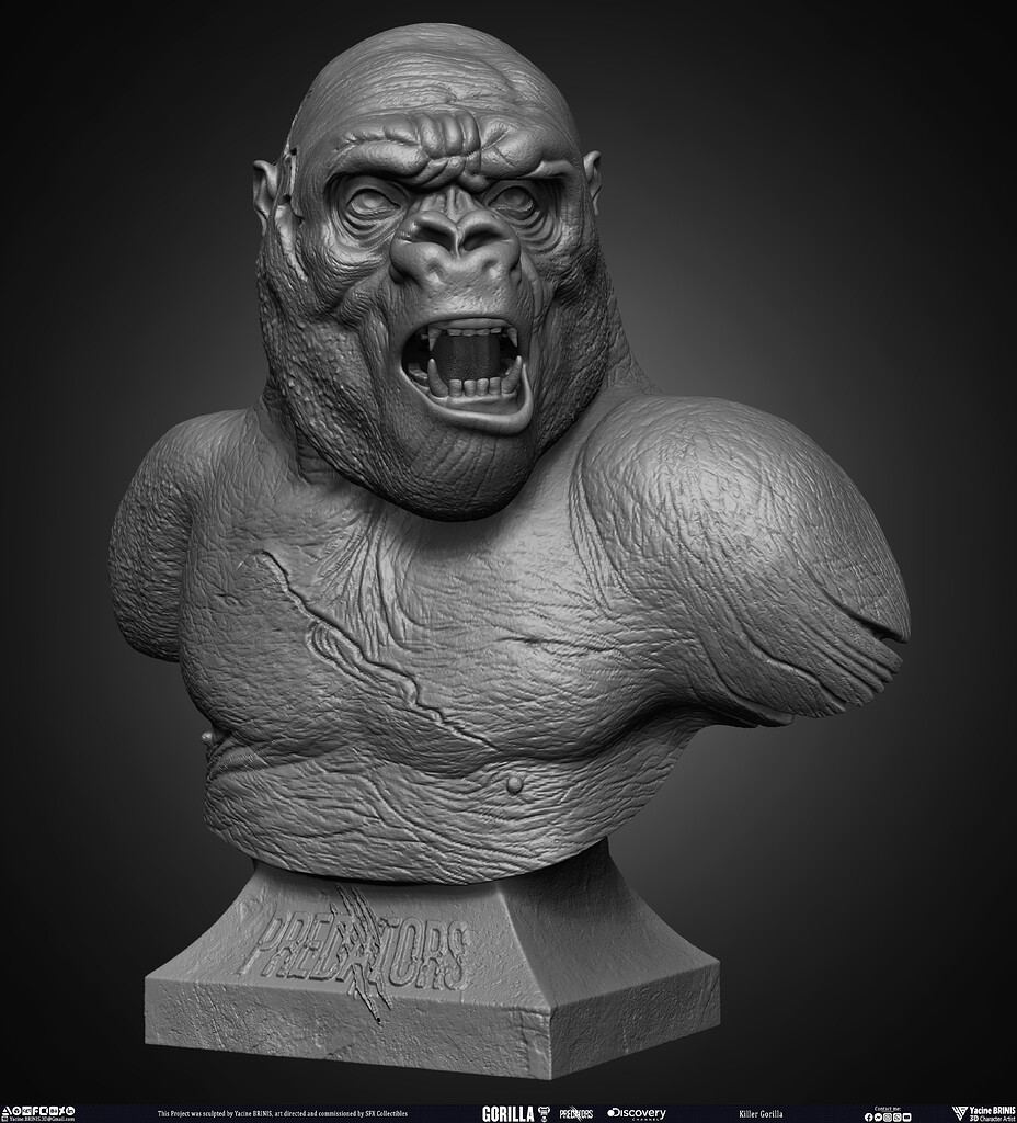 Killer Gorilla Predator sculpted by Yacine BRINIS - ZBrushCentral