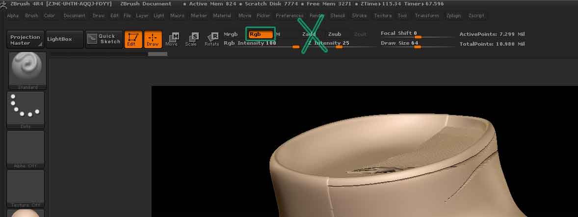 Answered: Mirror mask/Polypaint? - ZBrushCentral