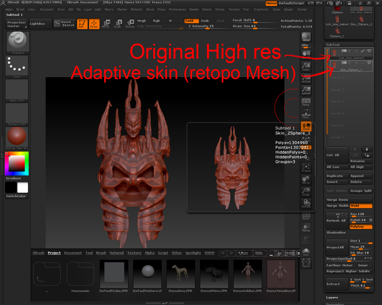 Question: Fail Transferring Sculpt Detail From Source Mesh To New ...