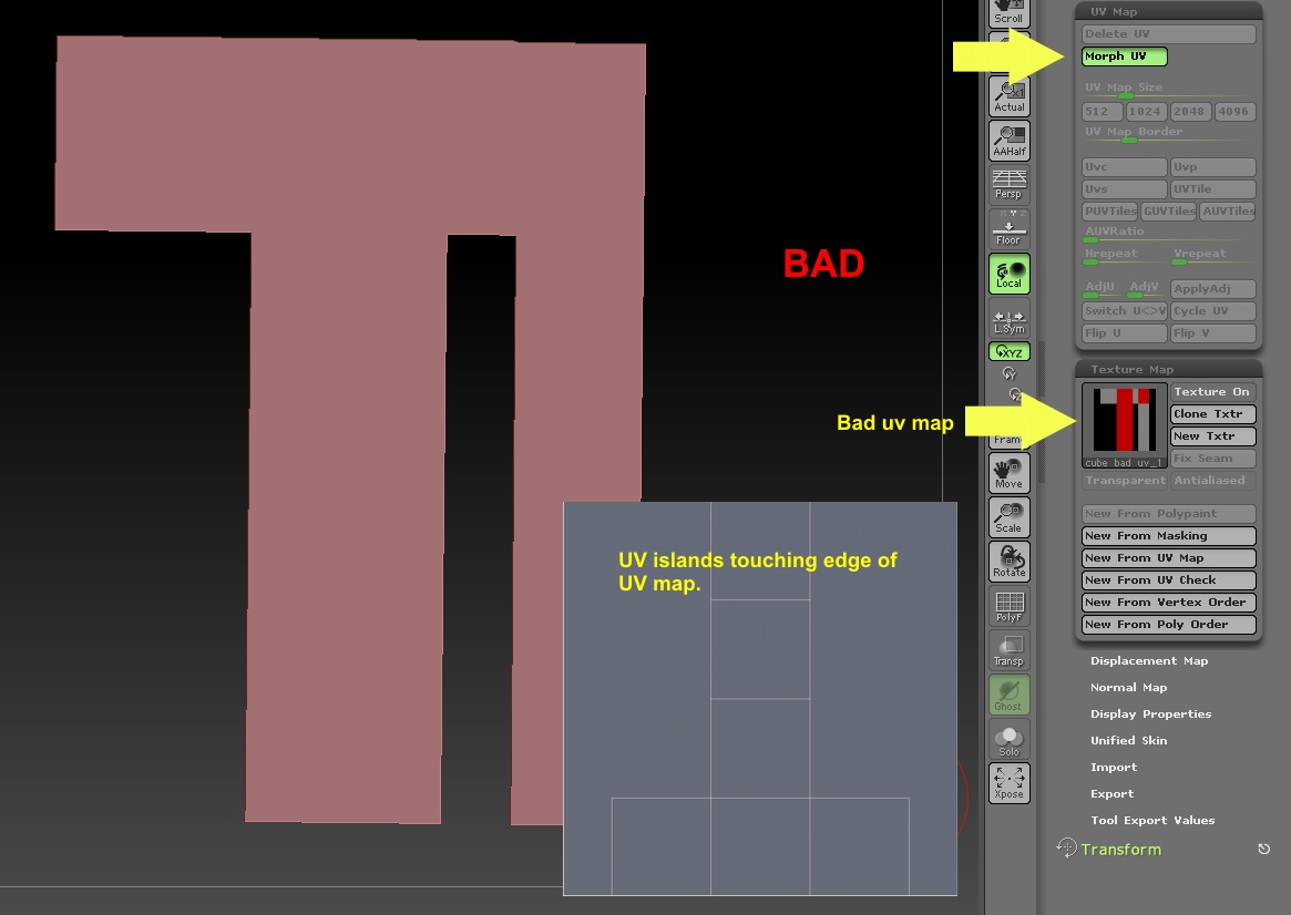 unwanted errors after "new from polypaint" - ZBrushCentral