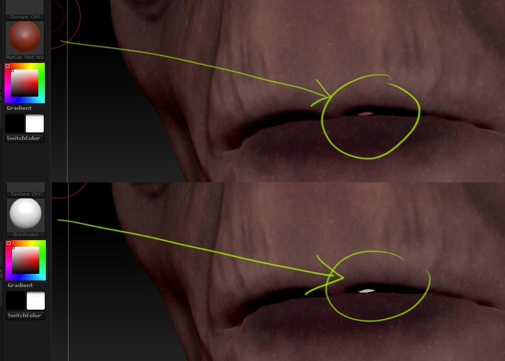 Polypaint problem: flat shaded? - ZBrushCentral