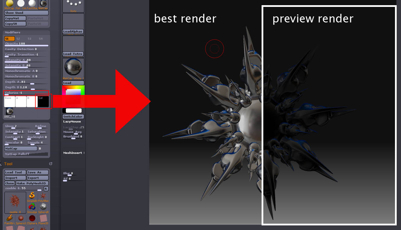 Bug Matcap Colorize Option Zbrushcentral