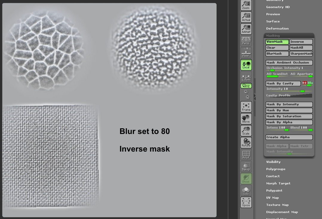 ZBrush 4 + Cavity Mask painting? - ZBrushCentral