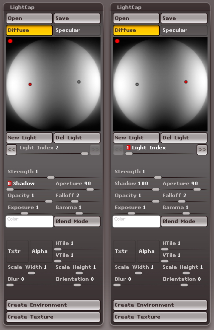 Lightcap shadow and strength [Answered] - ZBrushCentral