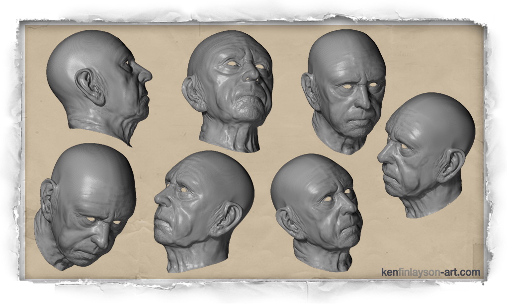 elderly 3d.sk man WIP - ZBrushCentral
