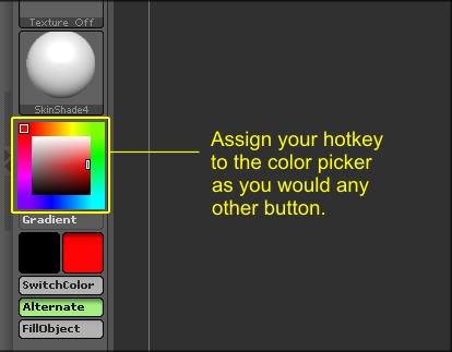 color picker hotkey - ZBrushCentral
