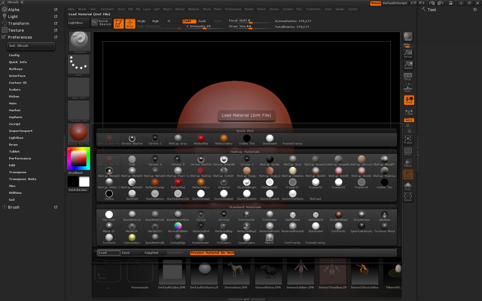 Zbrush4 Materials problem - ZBrushCentral