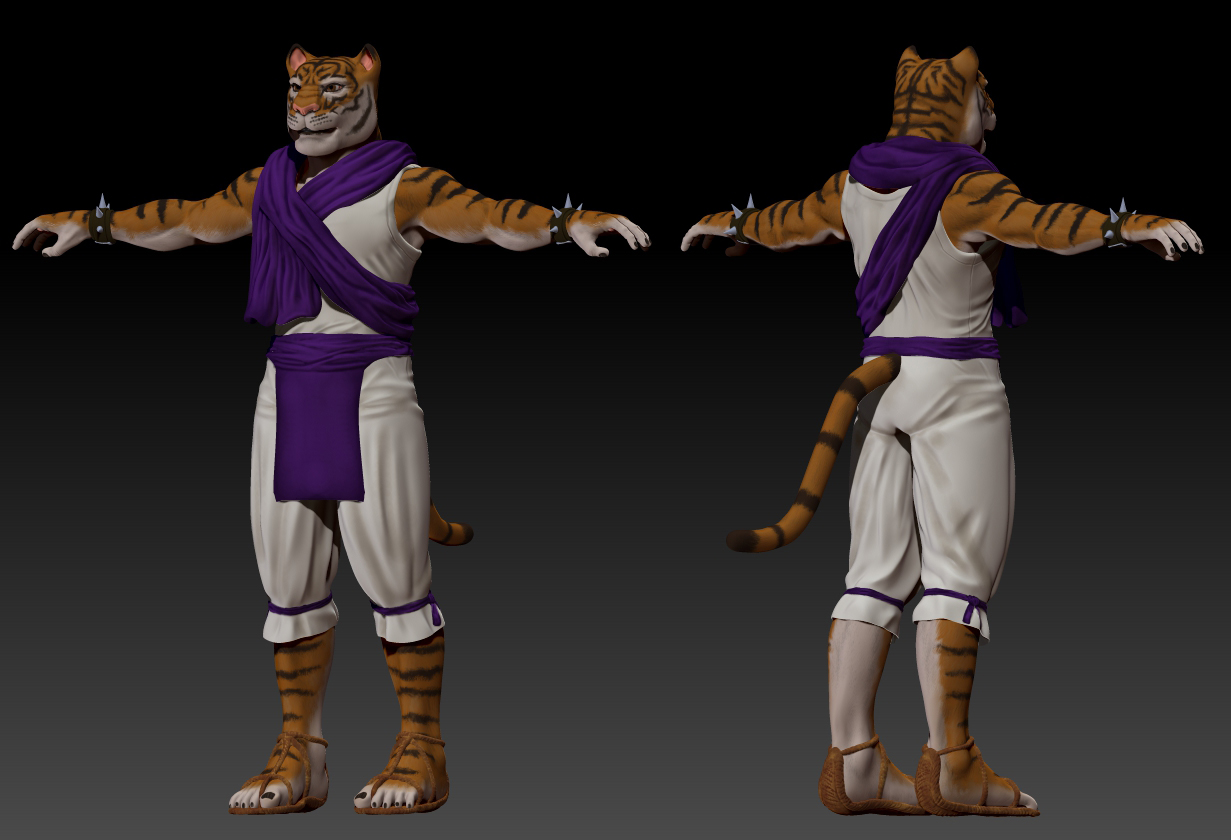 Human/tiger character - ZBrushCentral