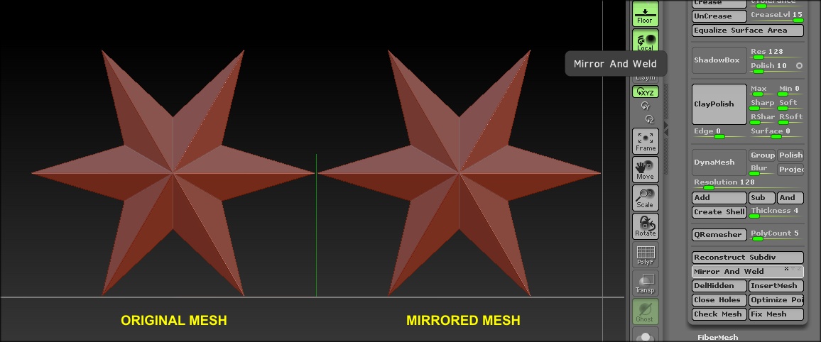 Mirror and Weld issue - ZBrushCentral