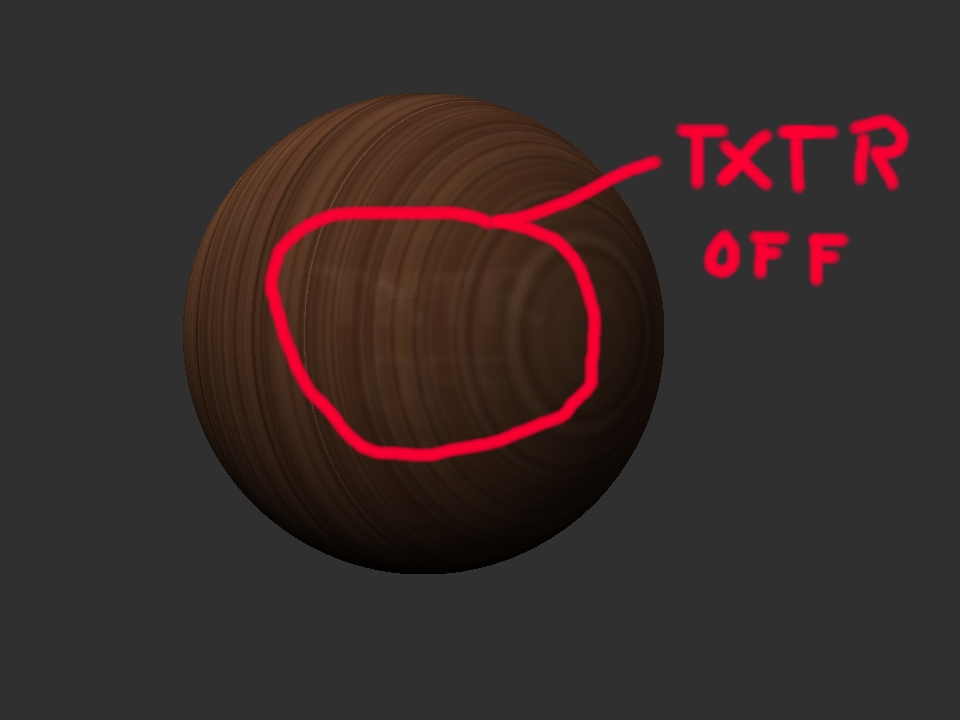 TXTR OFF shows in procedural textures - ZBrushCentral