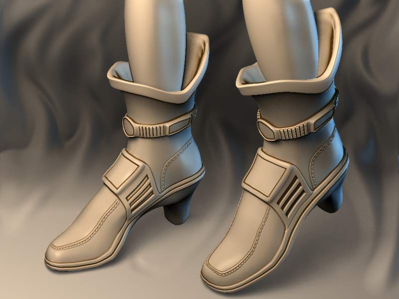 Boots (WIP) (Update #5, Post #24, 1/16/06) - ZBrushCentral