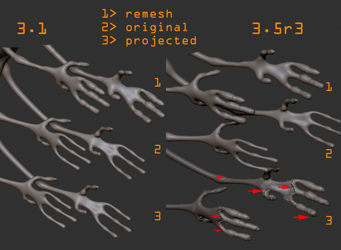 'Project All' in R3 artifacts... - ZBrushCentral