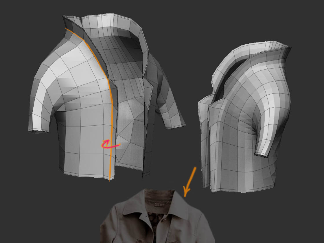 help with a jacket lapel!!!!! - ZBrushCentral