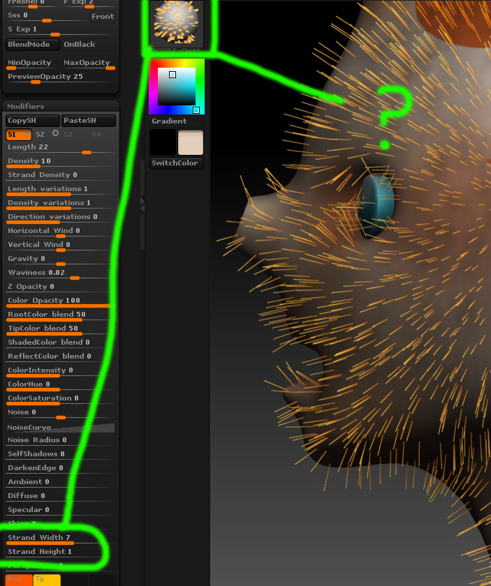 Fibre/Fiber Strand Width - ZBrushCentral
