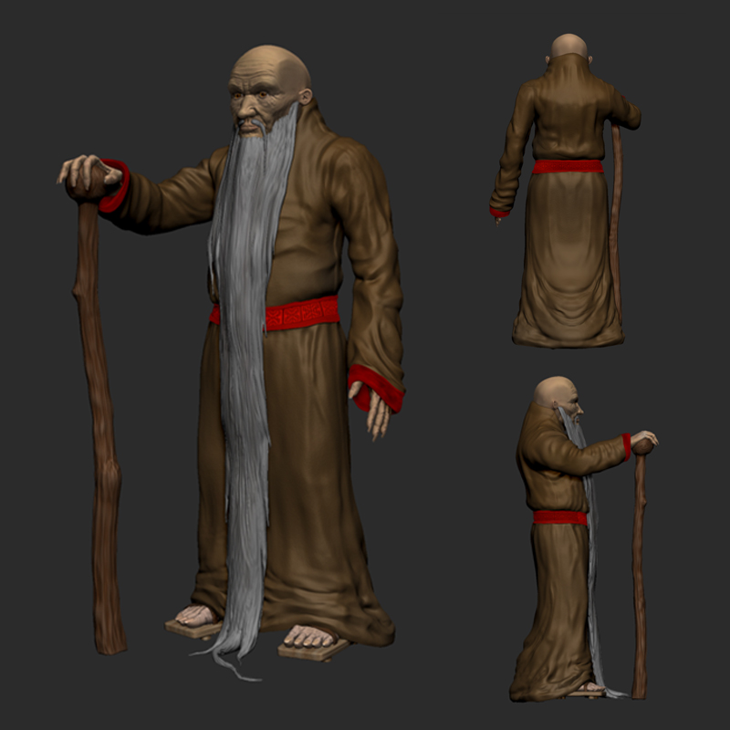 Help with cloth please! - Monk WIP - ZBrushCentral