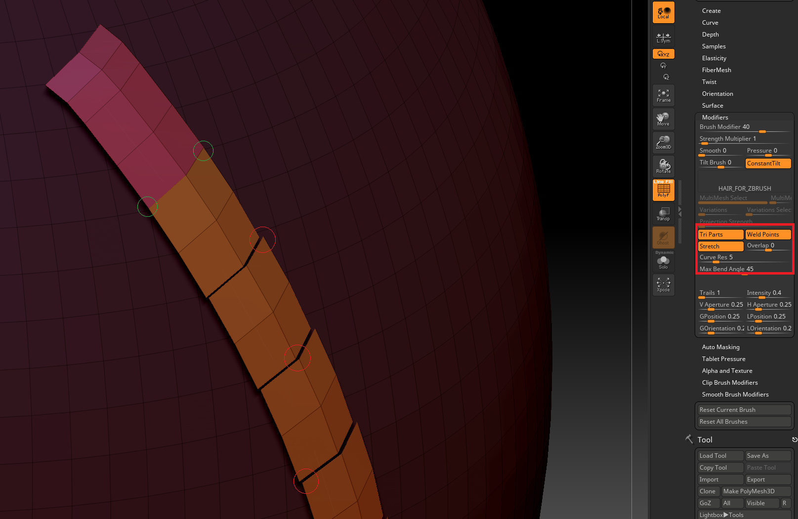 Need some help with Weld Curve Point of Brush - ZBrushCentral
