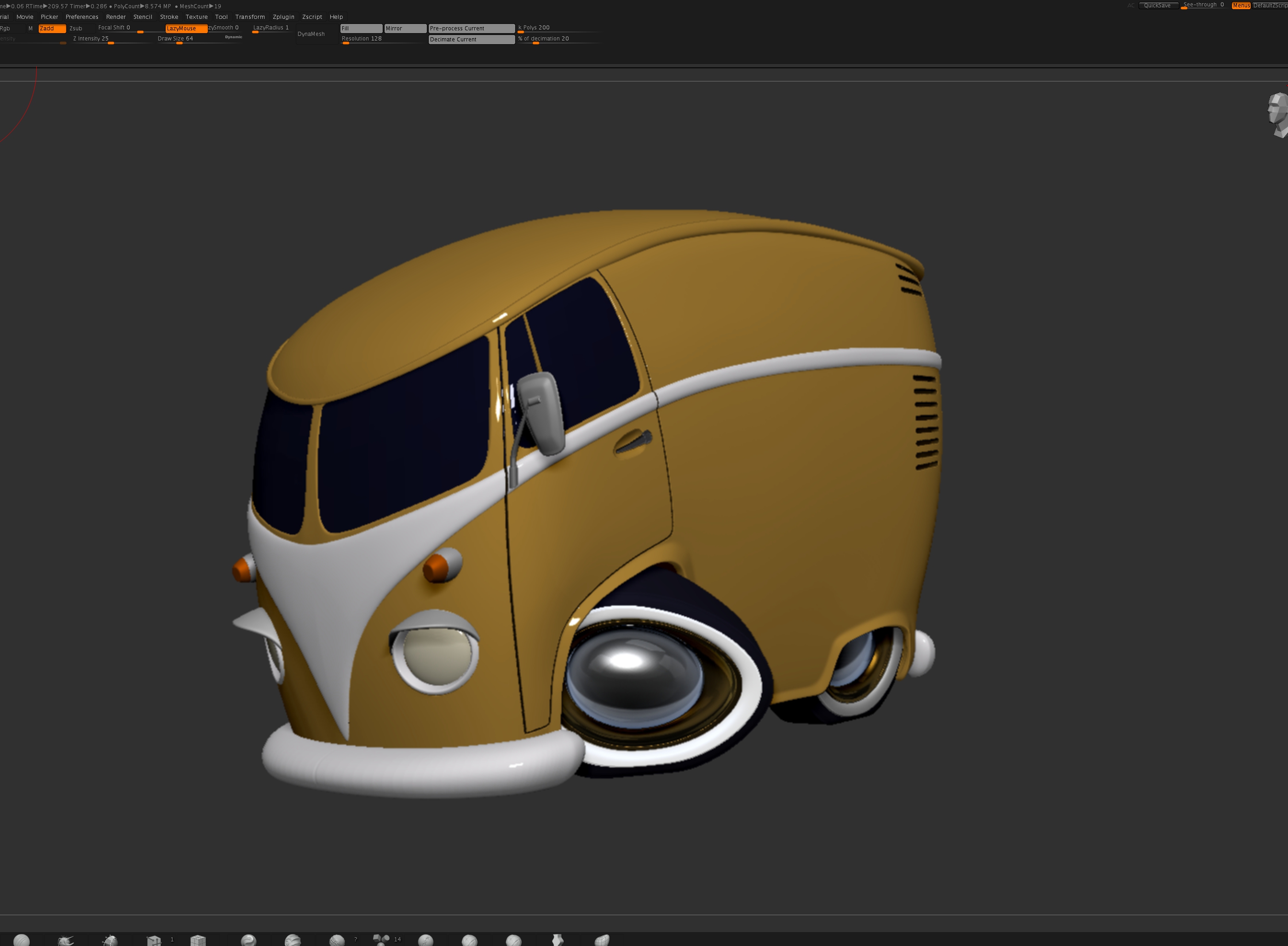 VW van step by step-ish - ZBrushCentral