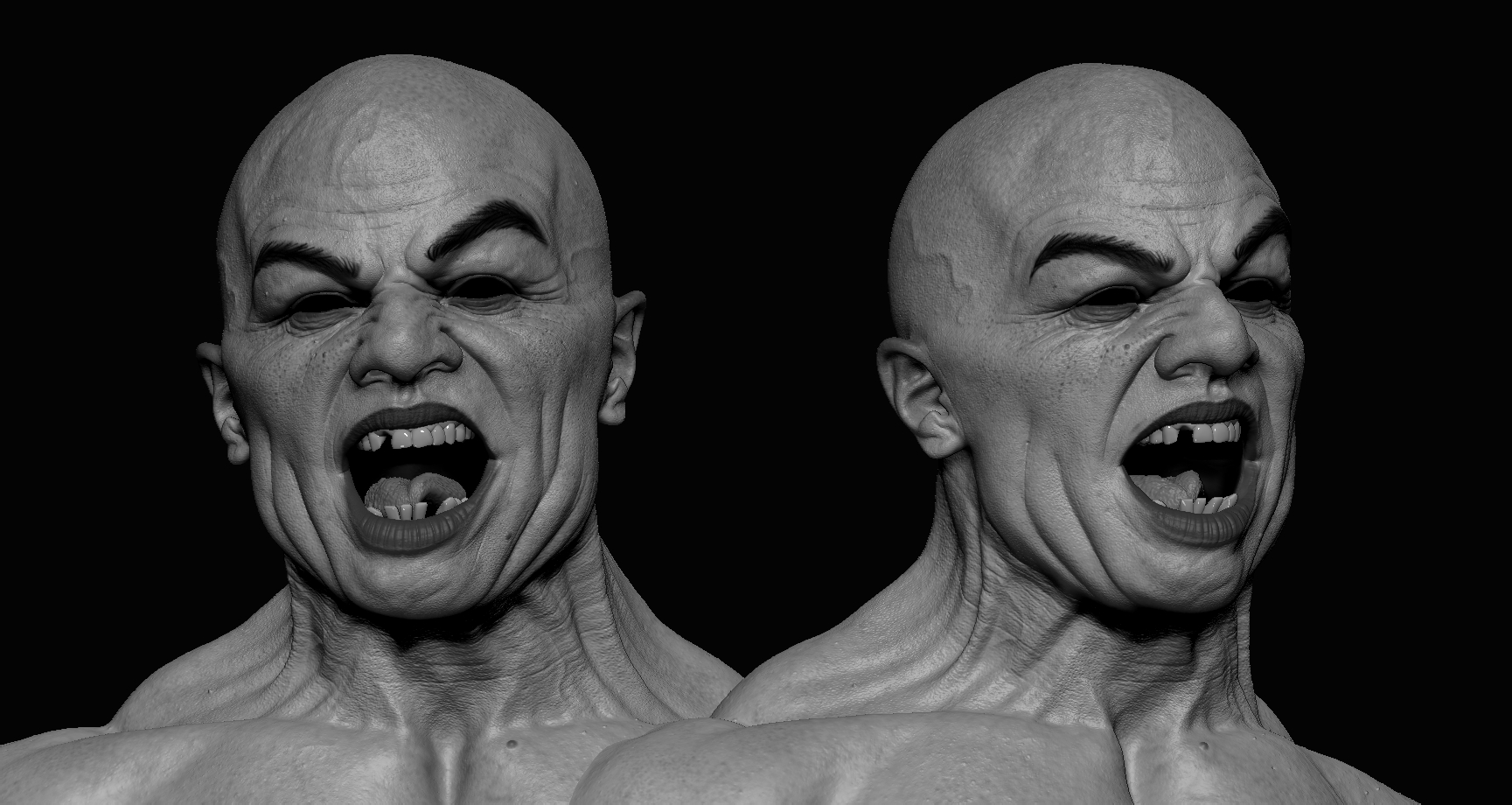 Male scream expression - ZBrushCentral