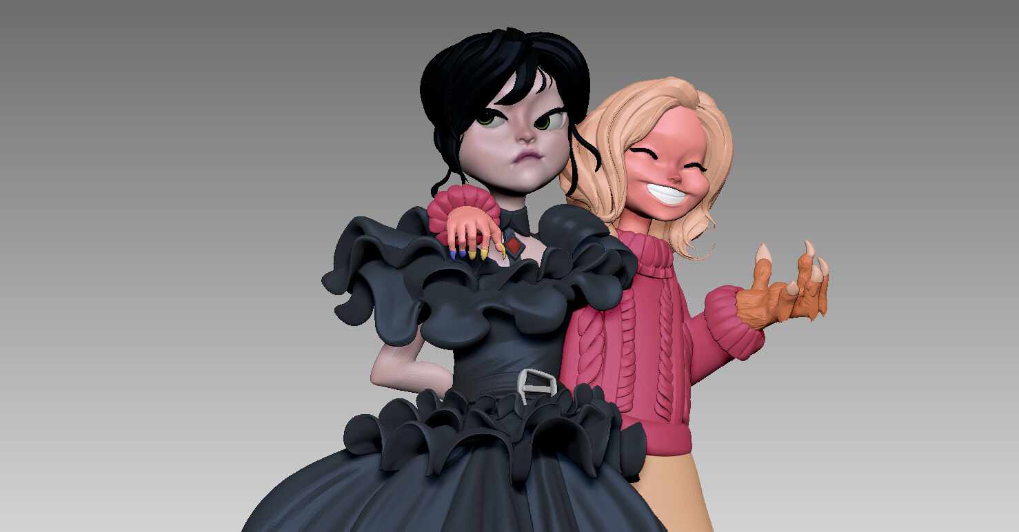 My Stylized Take on Wednesday and Enid Characters from Netflix tv ...