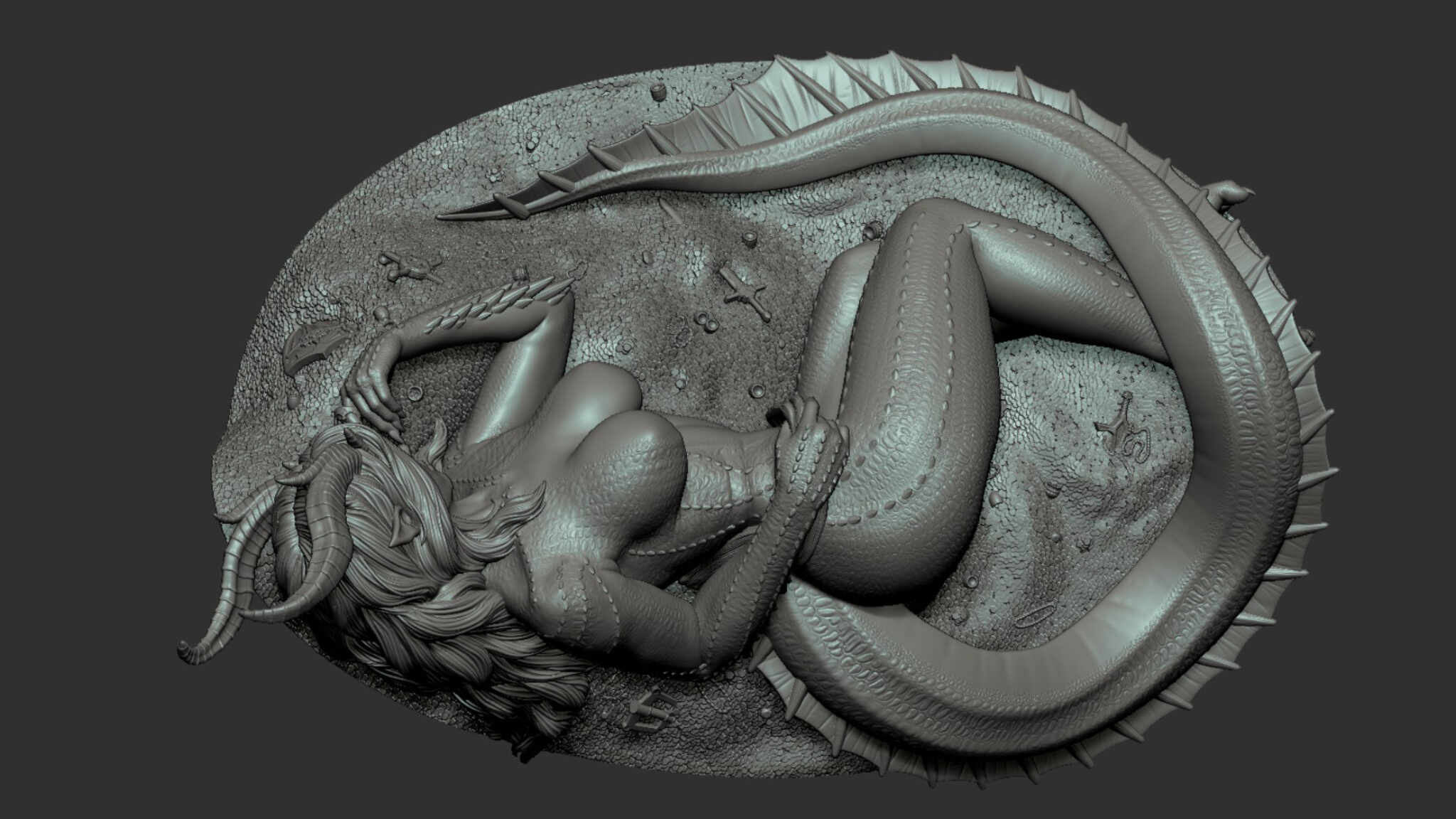 Sleeping Red Dragon - ZBrushCentral