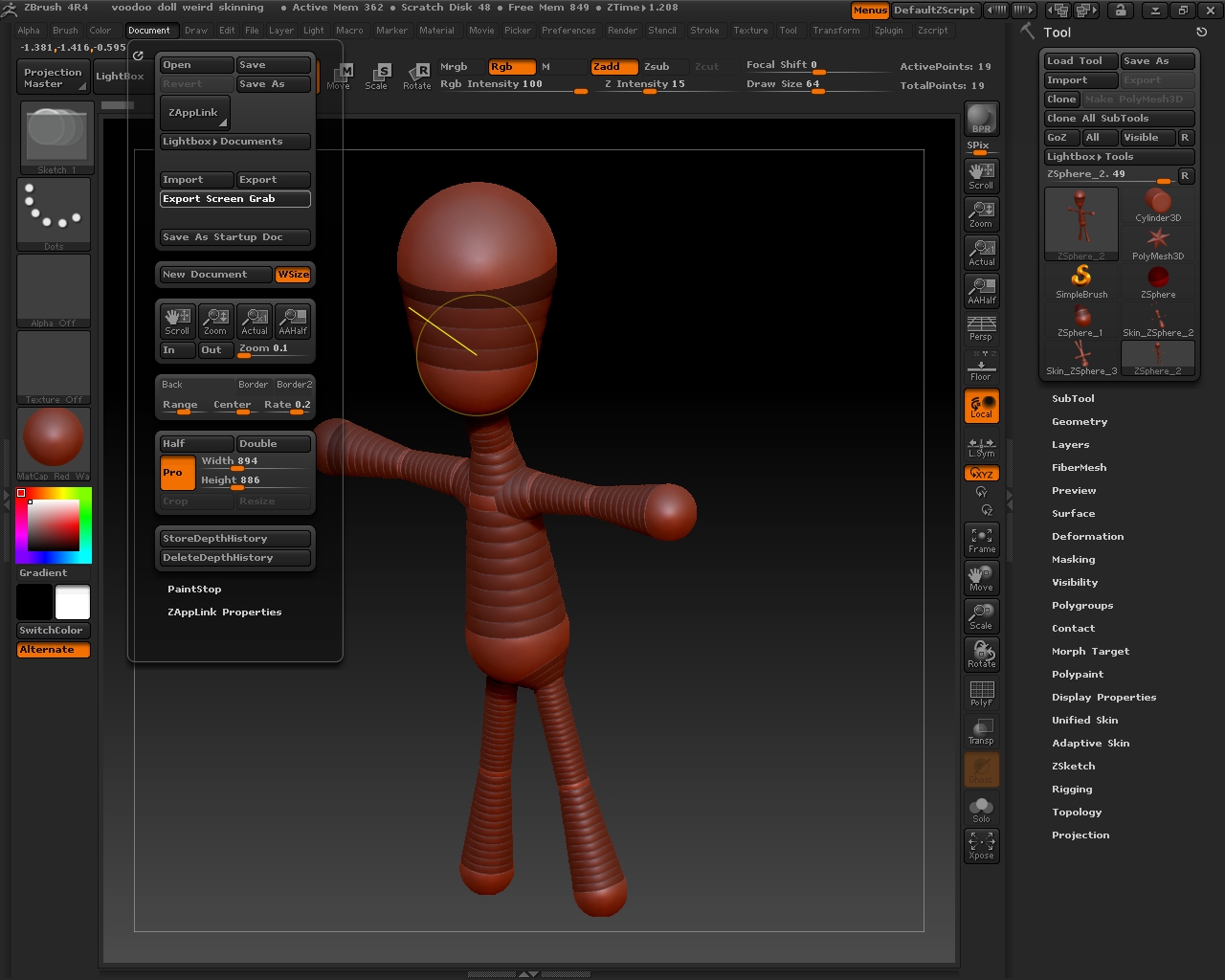 Issue with adaptive skinning - ZBrushCentral Issue with adaptive skinning - ZBrushCentral
