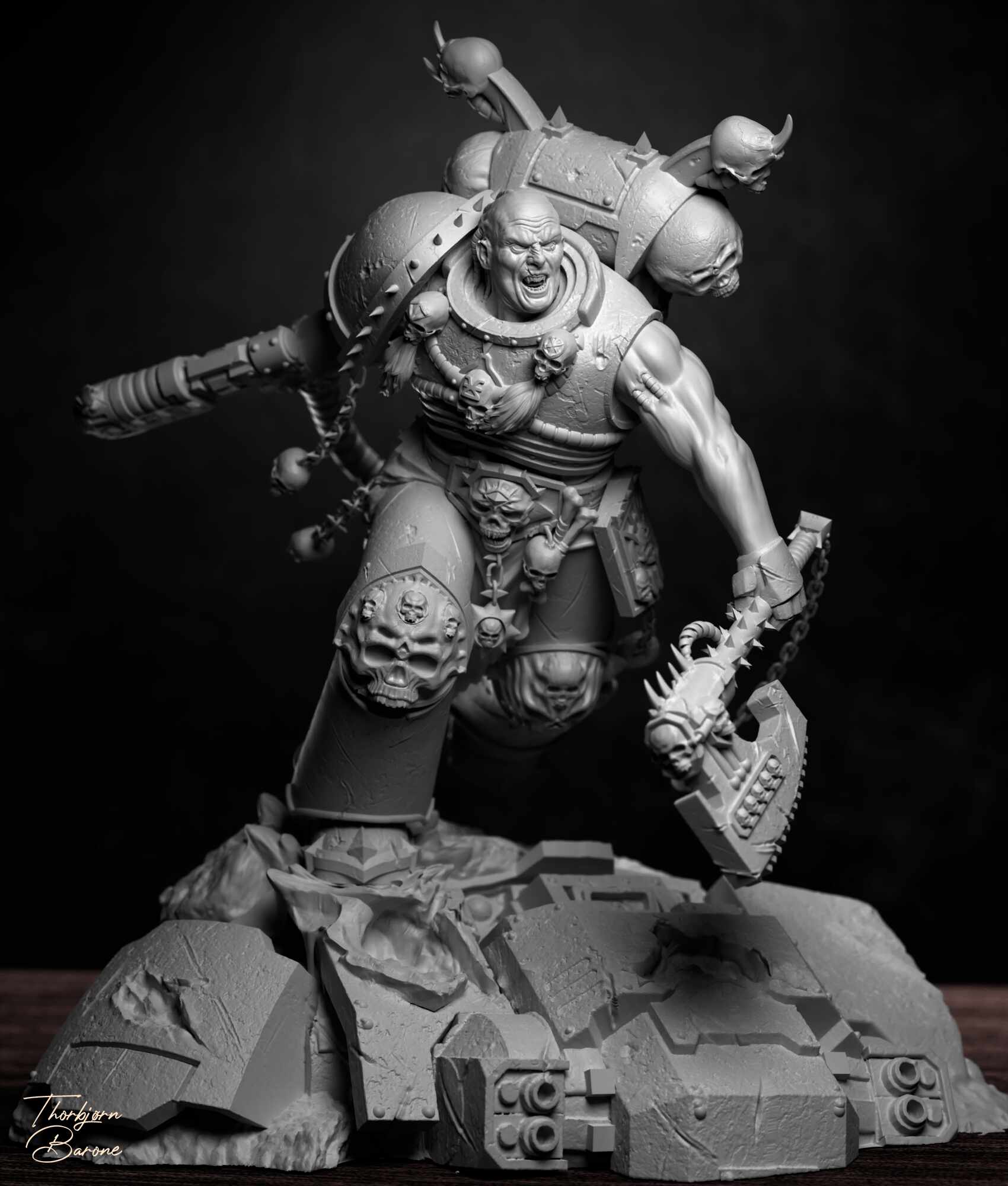 Kharn the Betrayer - 90 mm Sculpt - ZBrushCentral Kharn the Betrayer - 90 mm Sculpt - ZBrushCentral