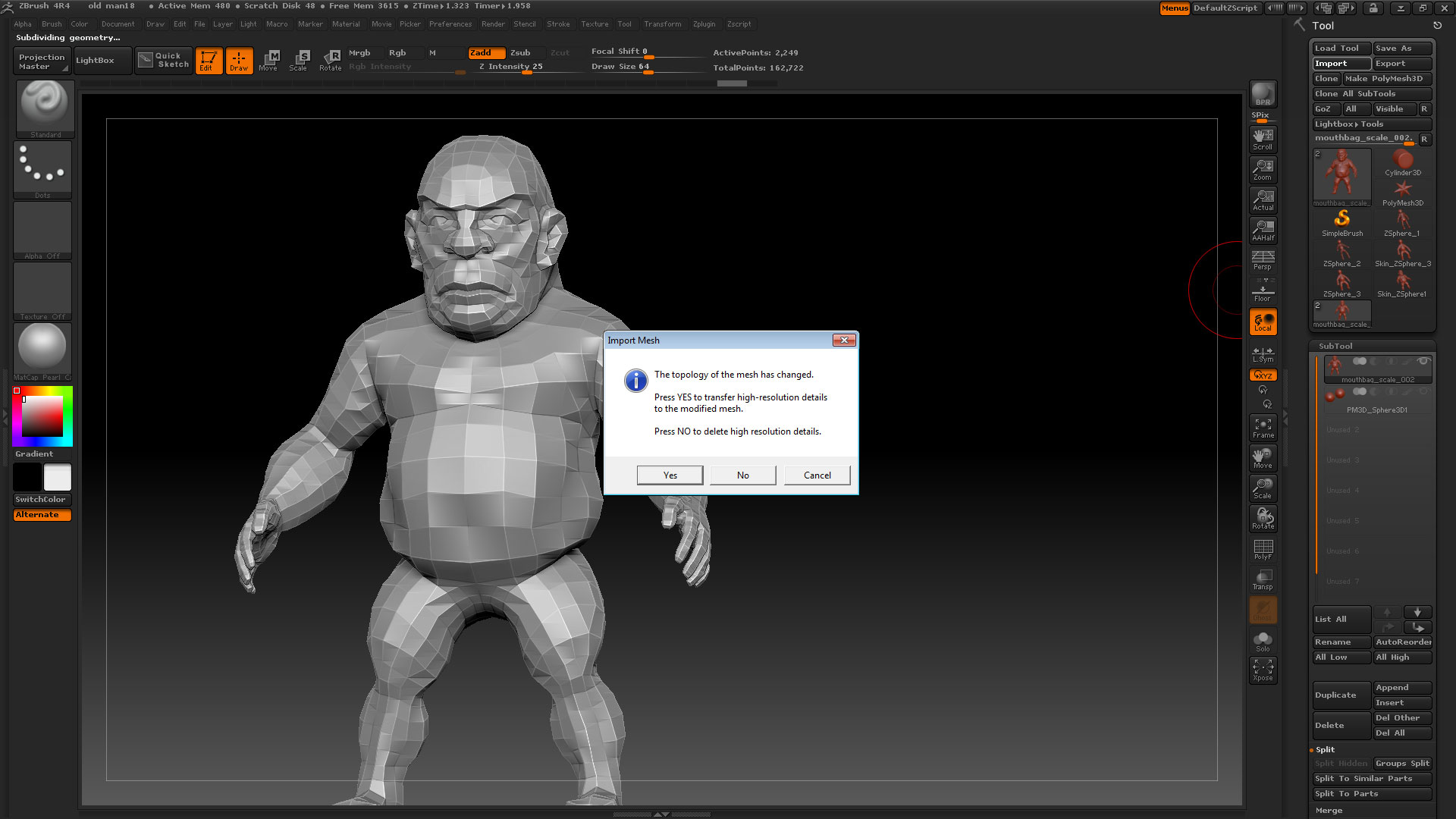 Weird result when importing object from maya to zbrush - ZBrushCentral