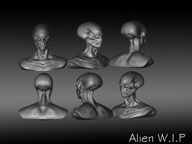 Alien (1st attempt) - ZBrushCentral