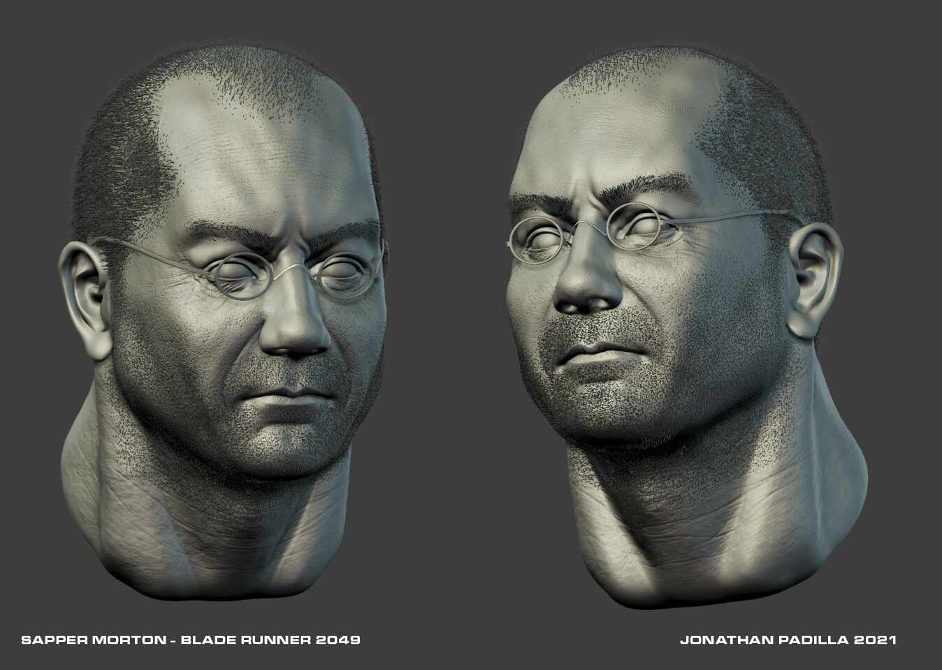 Sapper Morton - Blade Runner 2049 Portrait Study - ZBrushCentral