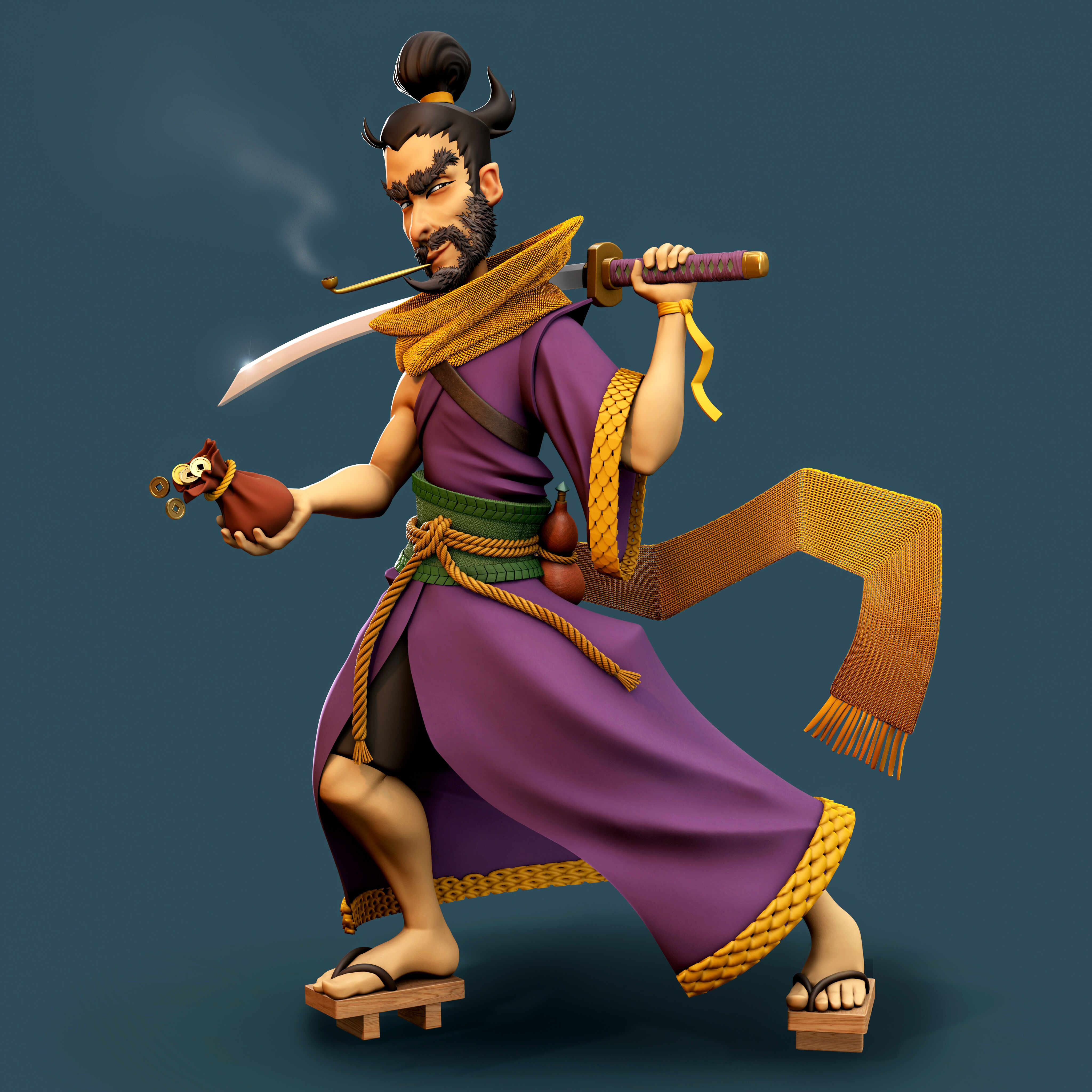 Kinjirō the Rōnin - ZBrushCentral