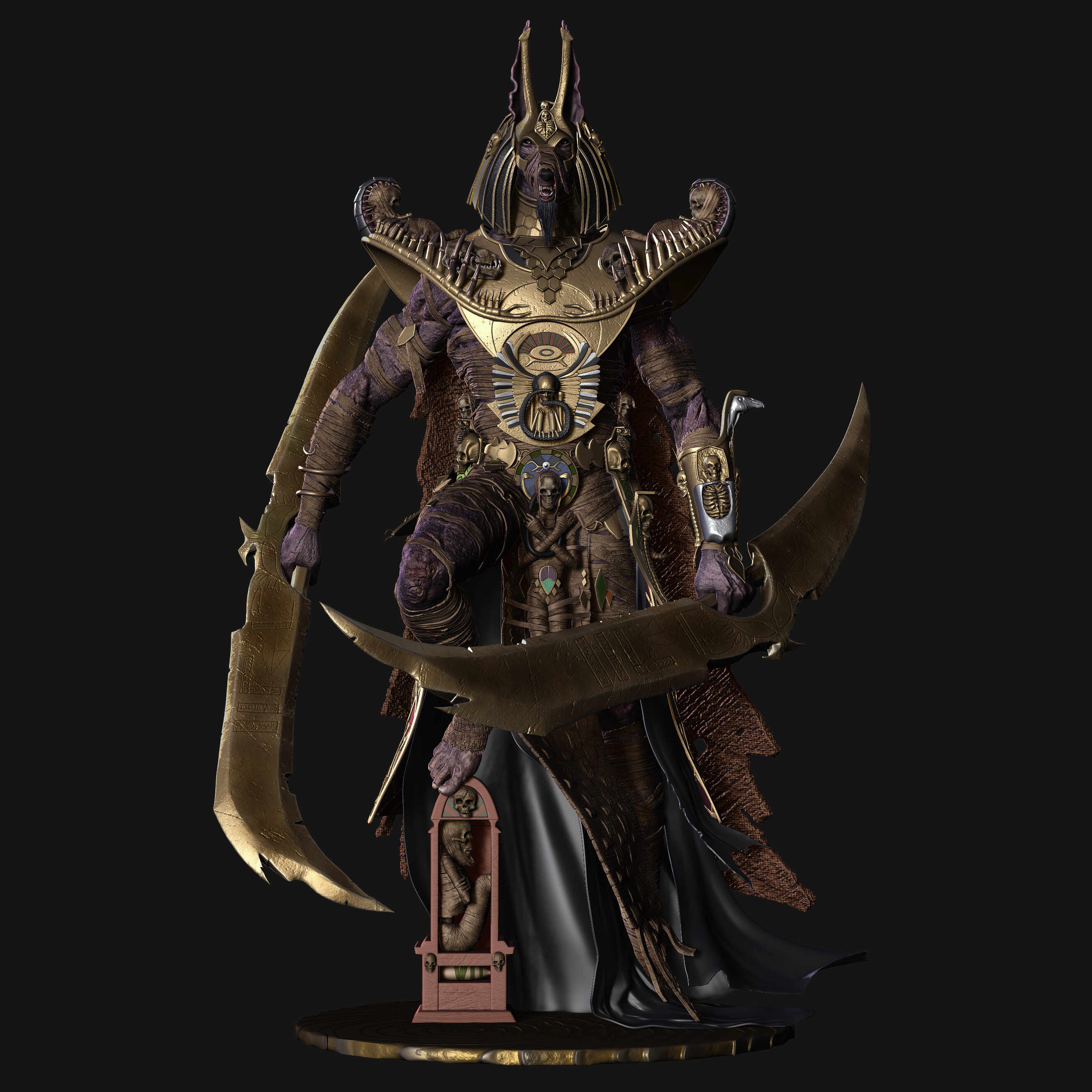 King pharaoh, basedd on Adrian smith concept. Hi poly sculpt/render ...