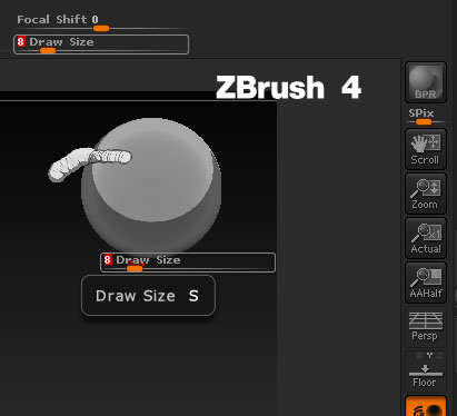ZBrush 4R2 - Draw Size of ZSketch mode (Solved) - ZBrushCentral
