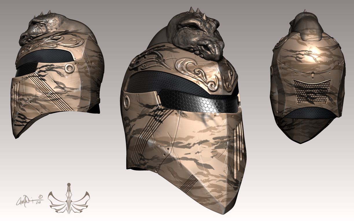 helmet texture test - ZBrushCentral