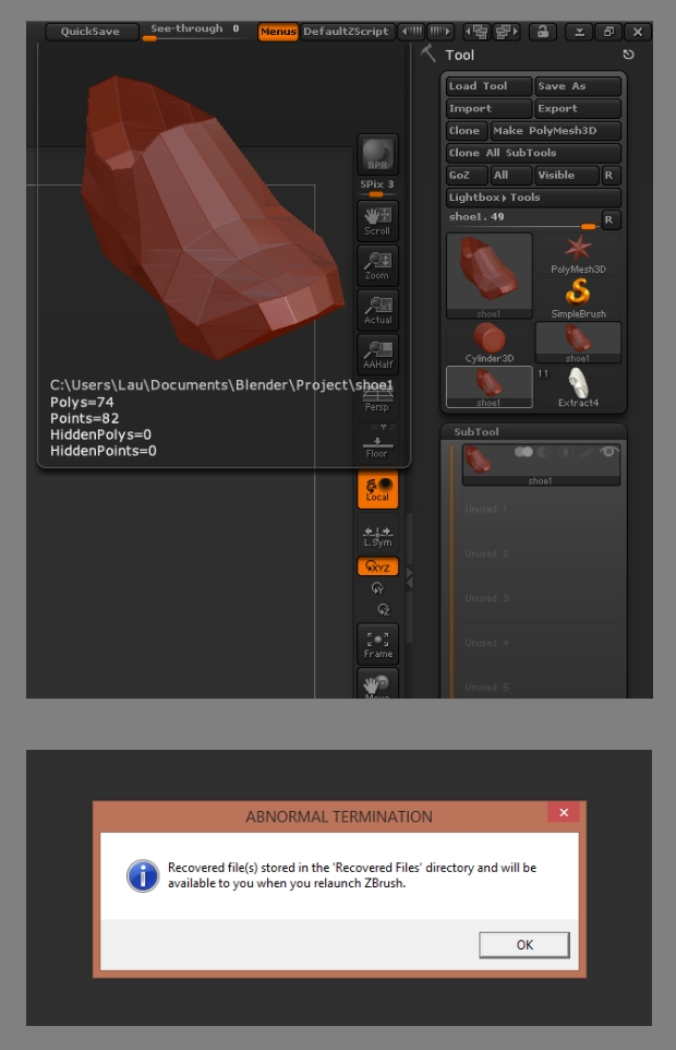 Crash On Tool Delete Zbrushcentral