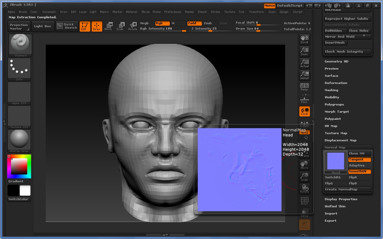 ZBrush 3.5r3 - Tangent Space Normal Mapping - ZBrushCentral ZBrush 3.5r3 - Tangent Space Normal Mapping - ZBrushCentral