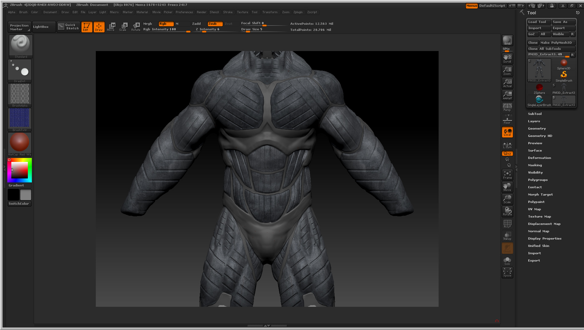 Need help with making crysis styled octagon skin - ZBrushCentral