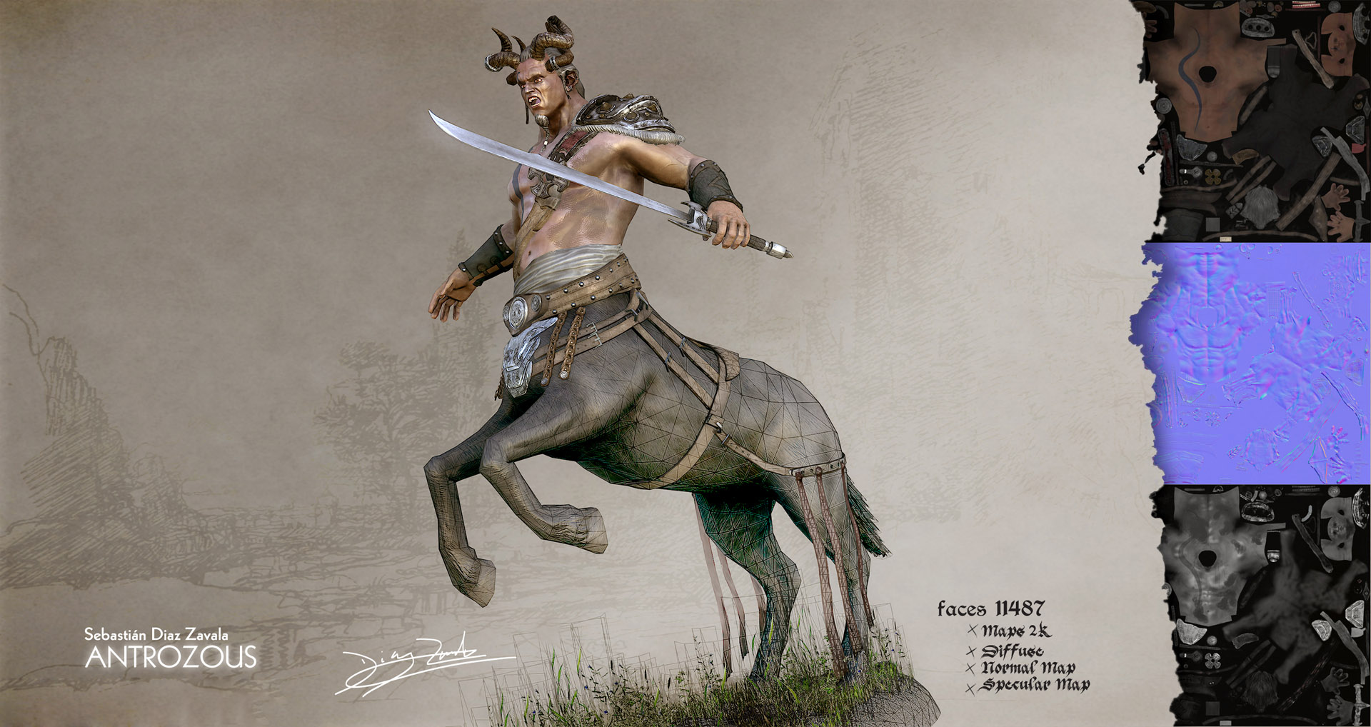 Antrouzus - Next Gen Game Character - ZBrushCentral