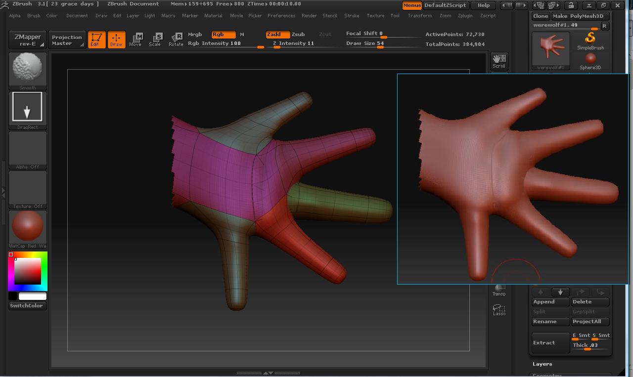 zspheres, hand smoothing... help? - ZBrushCentral