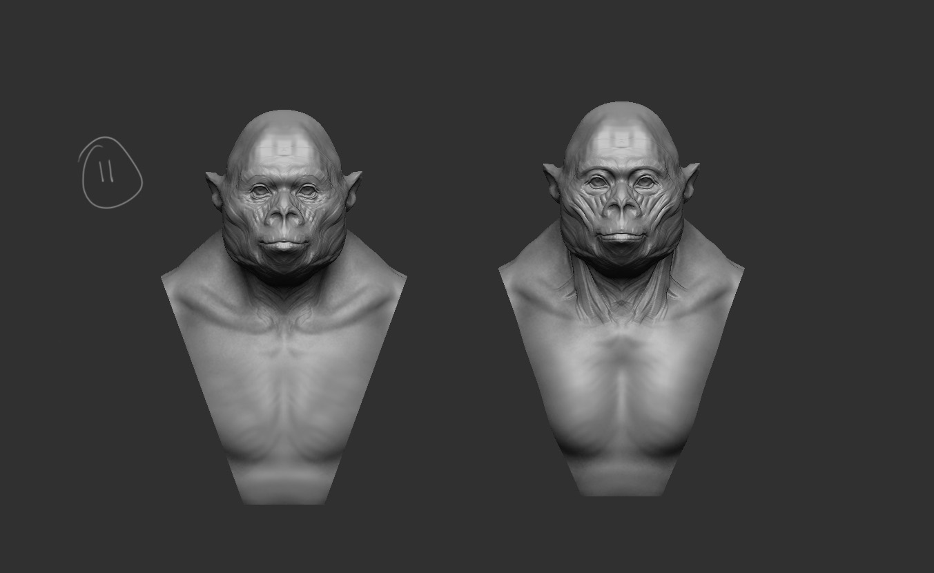 WIP Creature Bust - ZBrushCentral