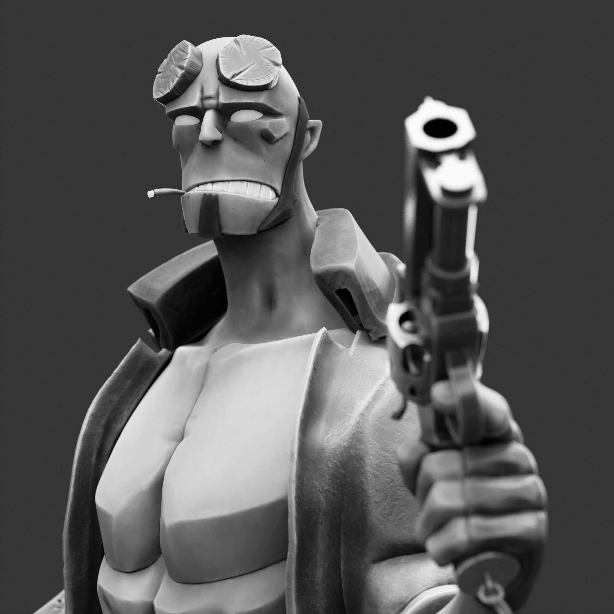 New Renders for HellBoy Sculpt - ZBrushCentral
