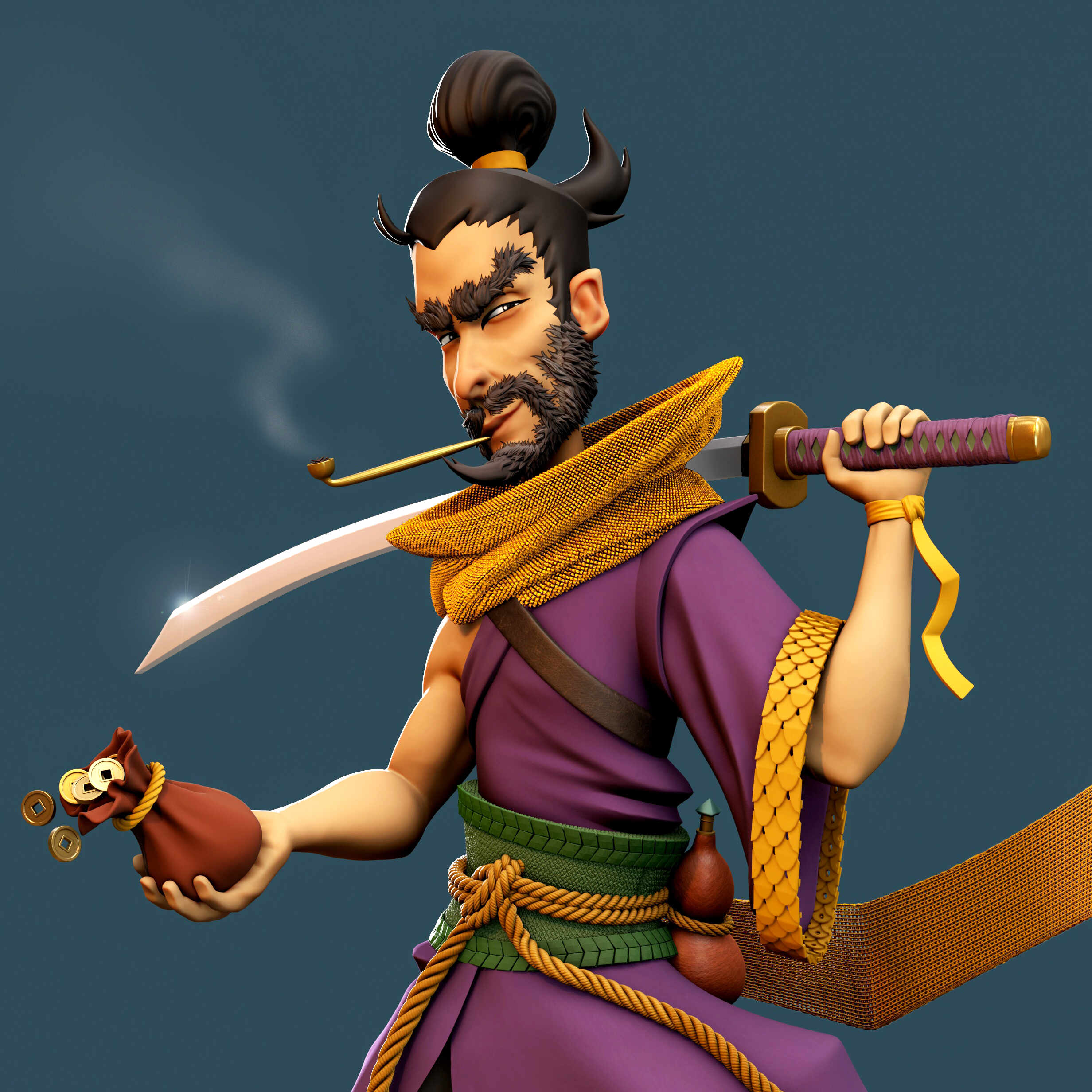 Kinjirō the Rōnin - ZBrushCentral