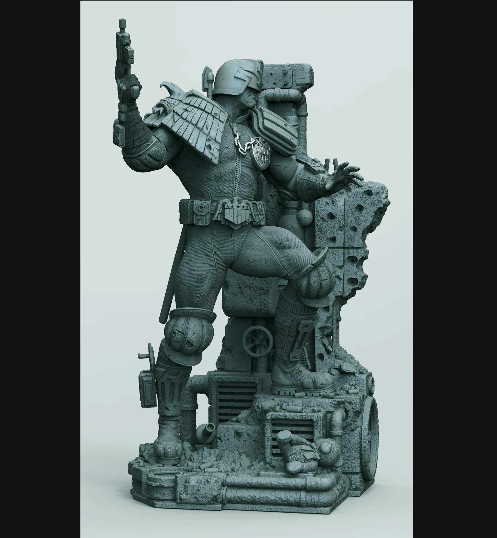 Judge Dredd -fan art W.I.P - ZBrushCentral