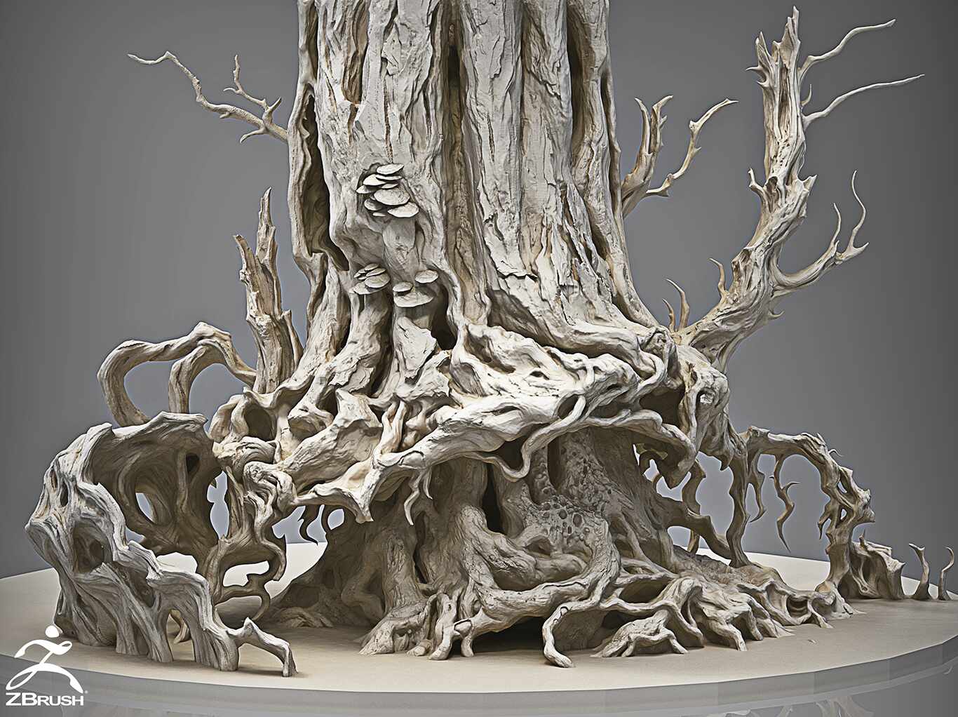 Made an old tree in the primeval forest - ZBrushCentral