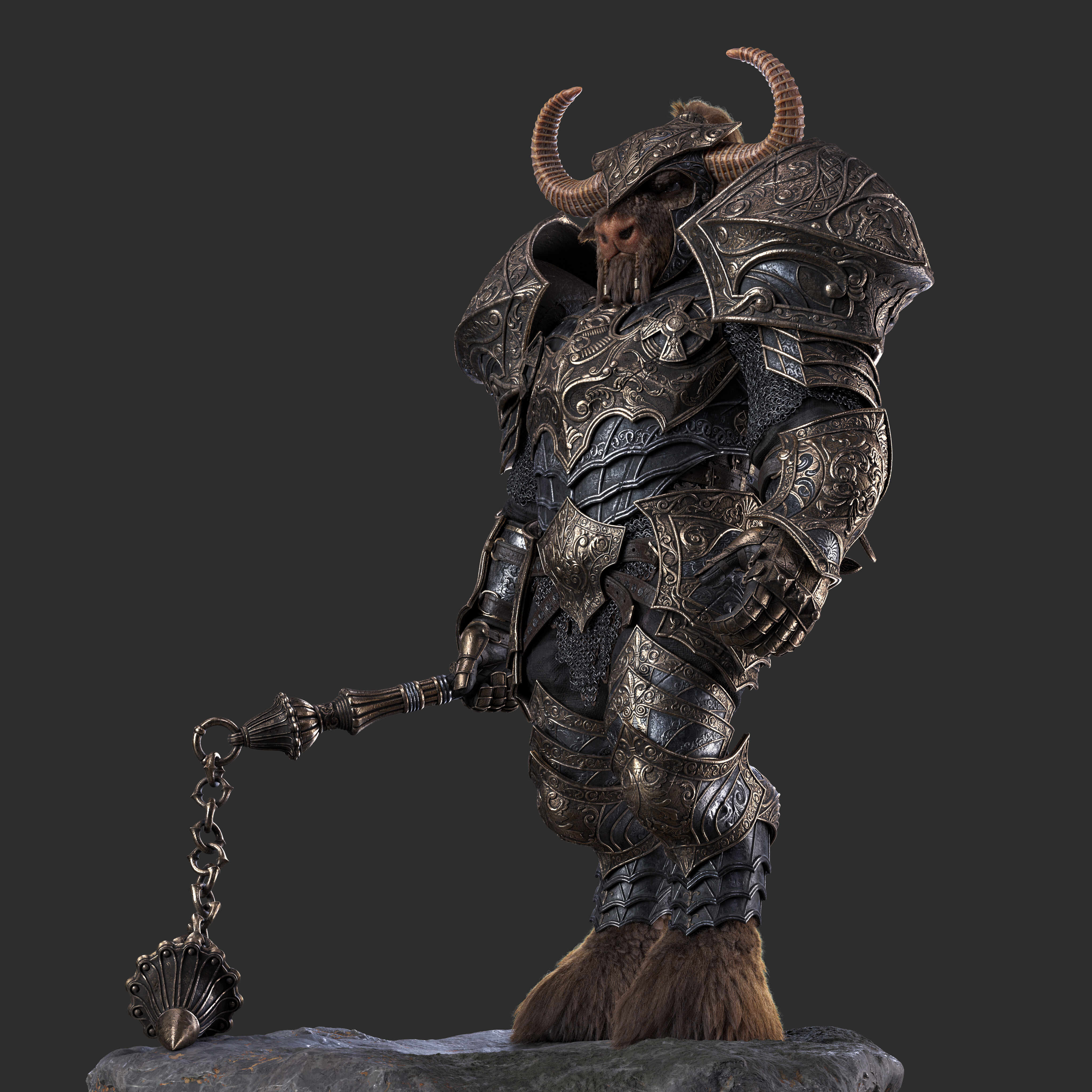 Minotauros Cleric - ZBrushCentral