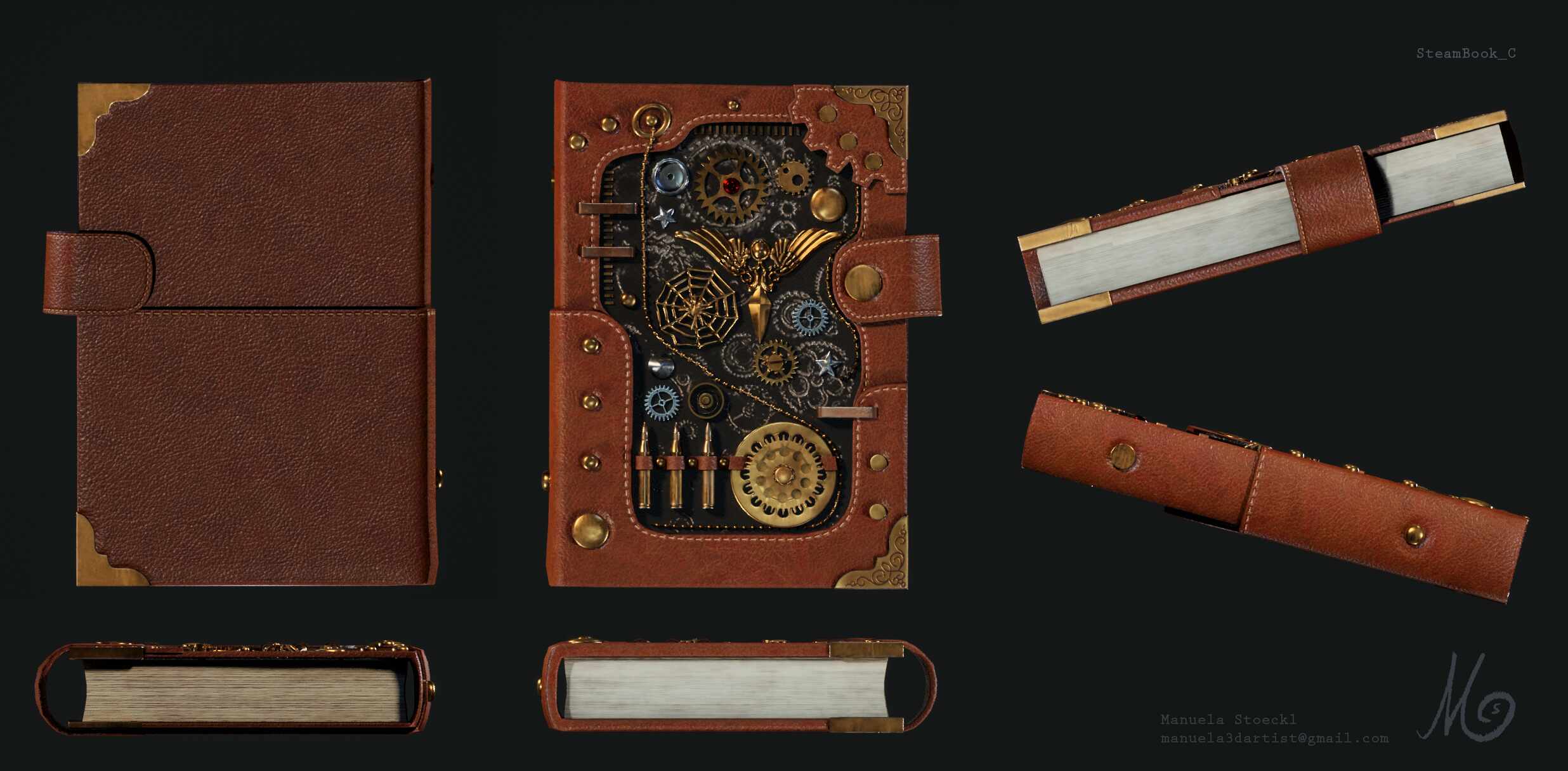 Book in Steampunk Style - Realism - SteamBook - Clean - Happy Adventure ...