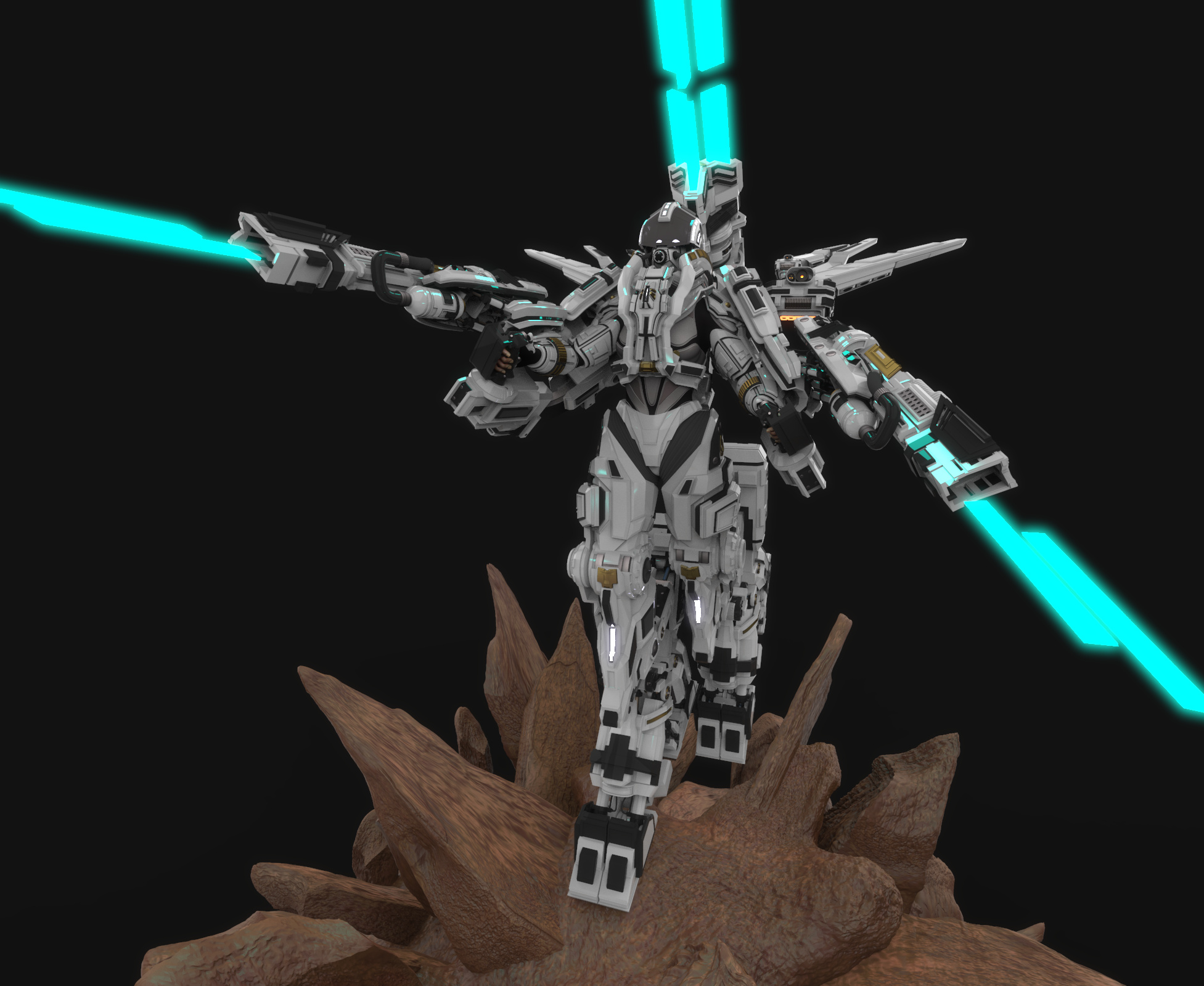 Mech tank suit half cyborg female - ZBrushCentral