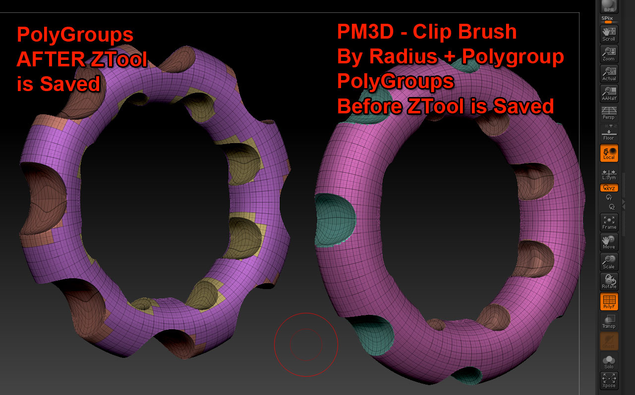 Answered: ClipBrush Polygroups - ZTool Save - ZBrushCentral