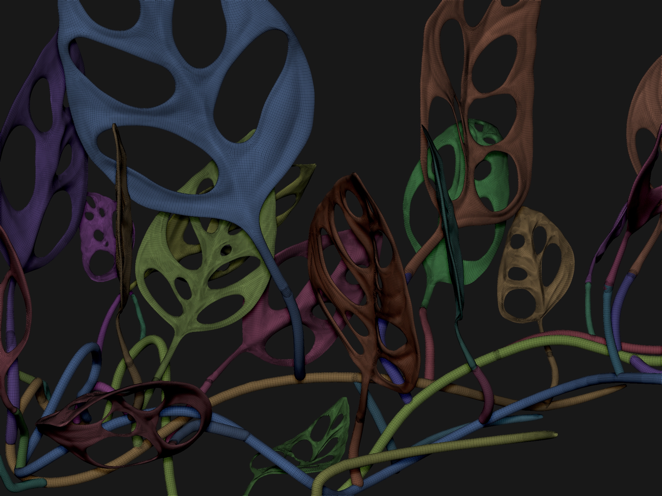 WIP: Sculpting a fenestrated (perforated) plant in ZBrush — how would ...